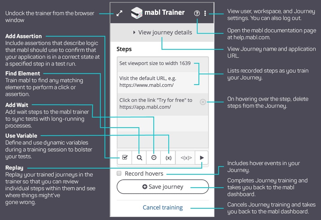 Getting the most out of the mabl trainer