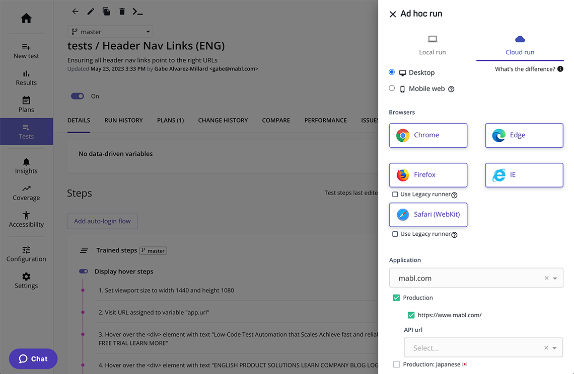 Unified Test Automation Platform for Web, Mobile, and APIs | mabl