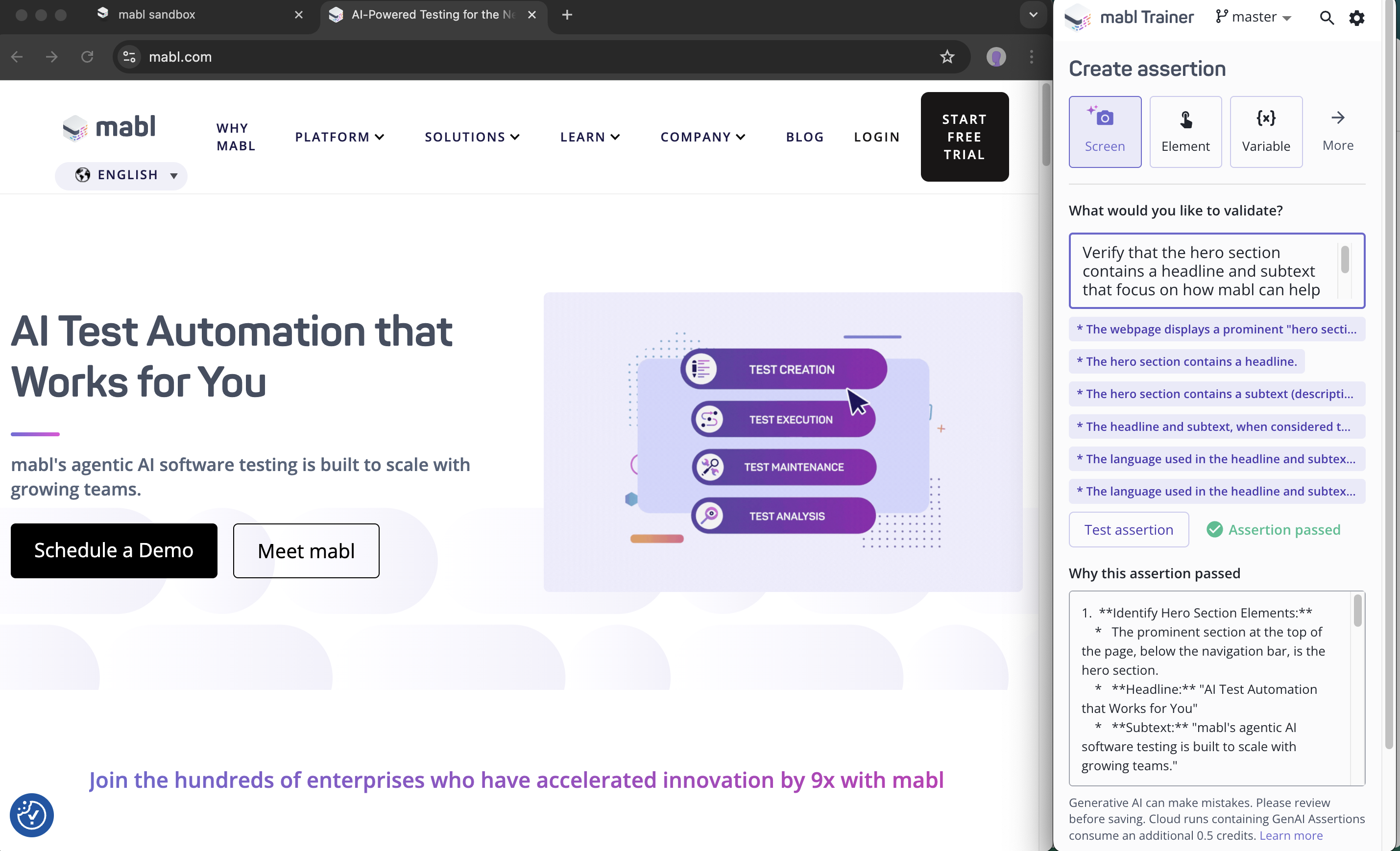 AI-Native Test Automation for AI-Powered Apps | mabl