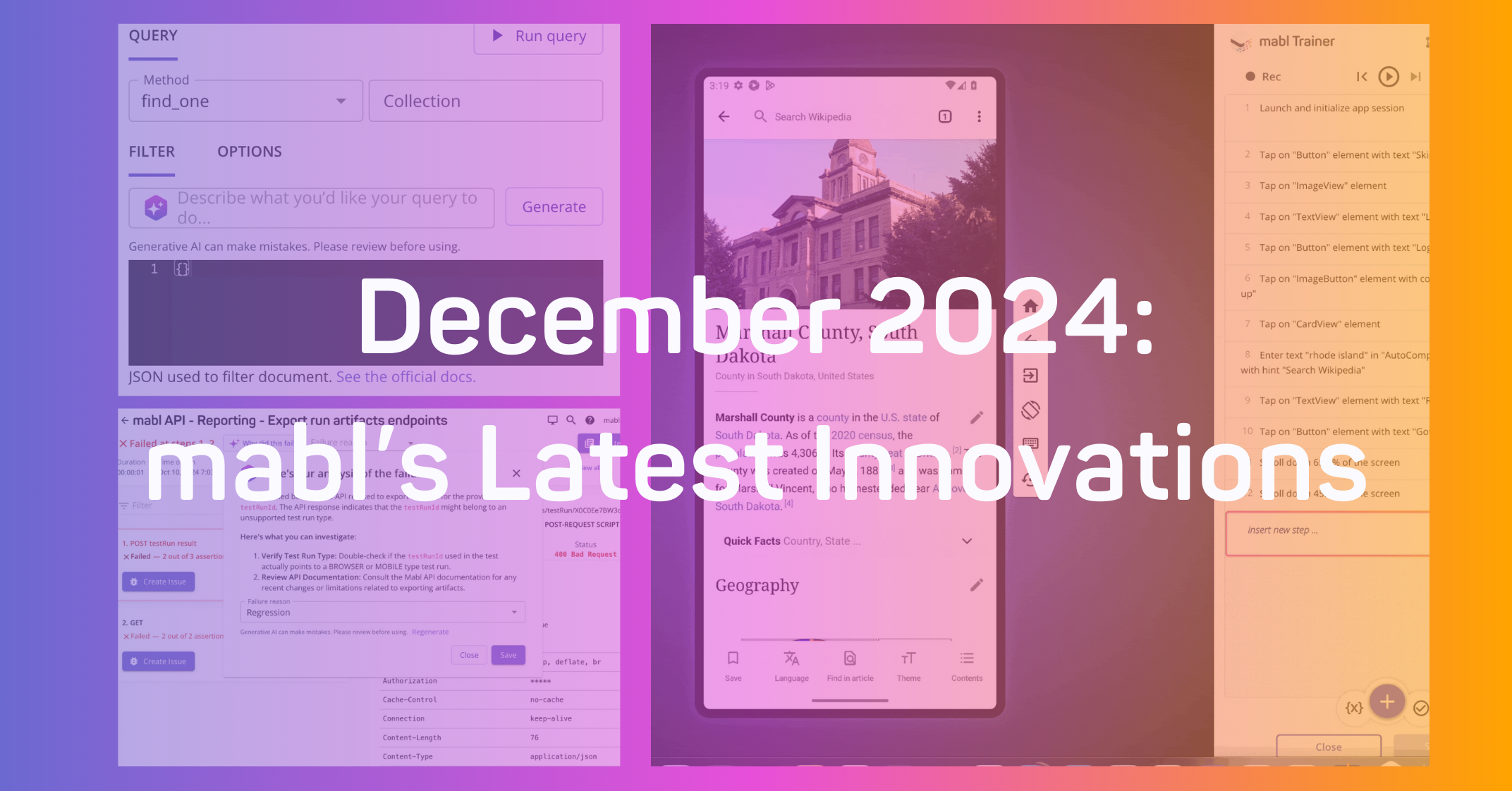 mabl’s Latest Innovations: GenAI, MongoDB and Oracle Testing, and More