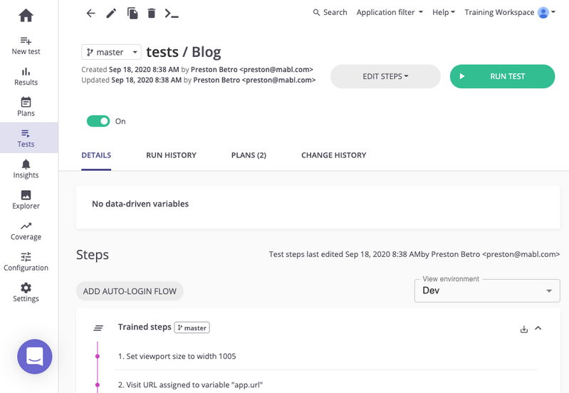 Introduction to the mabl Test Automation Application